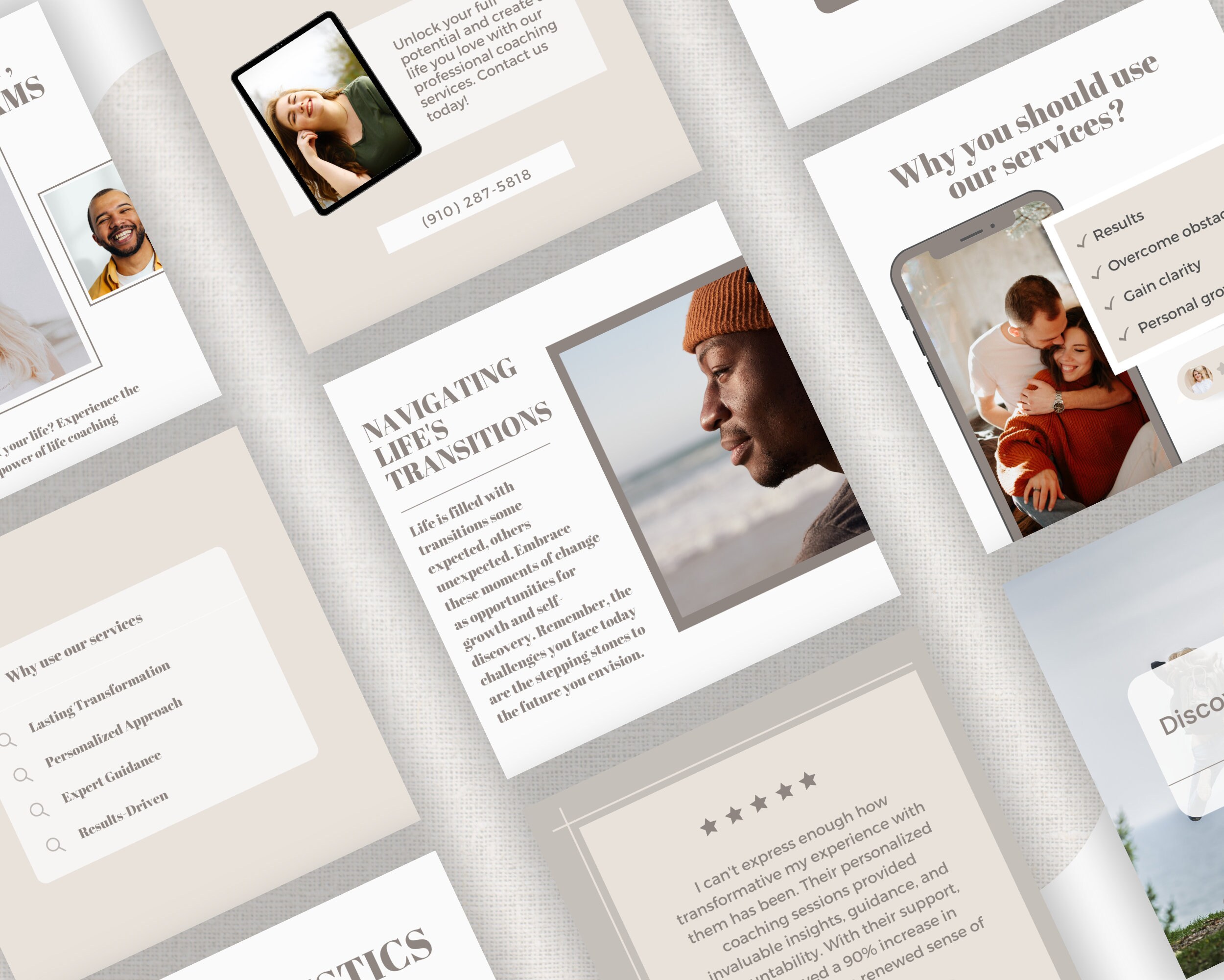 Life Coach Instagram Post Template, Editable Social Media Posts for ...
