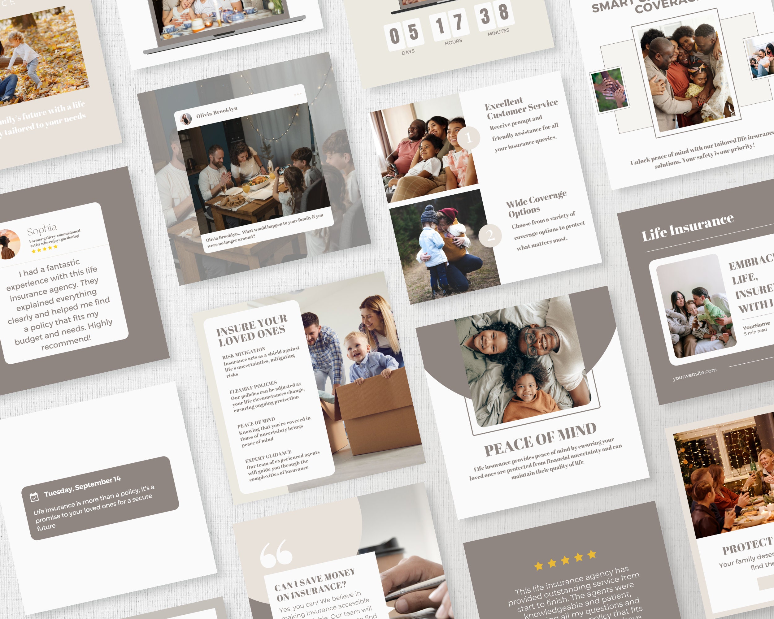 Life Insurance Social Media Templates: Instagram & Facebook Posts and ...