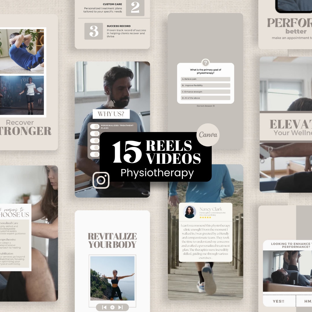 Physiotherapy Instagram Reel Template, Editable Social Media Videos for ...
