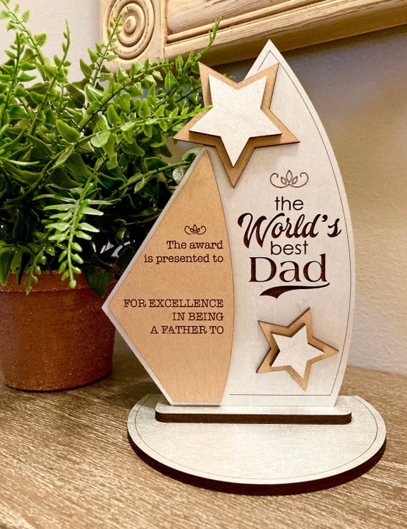 Worlds Best Dad Award Custom Fathers Day Gift - Etsy