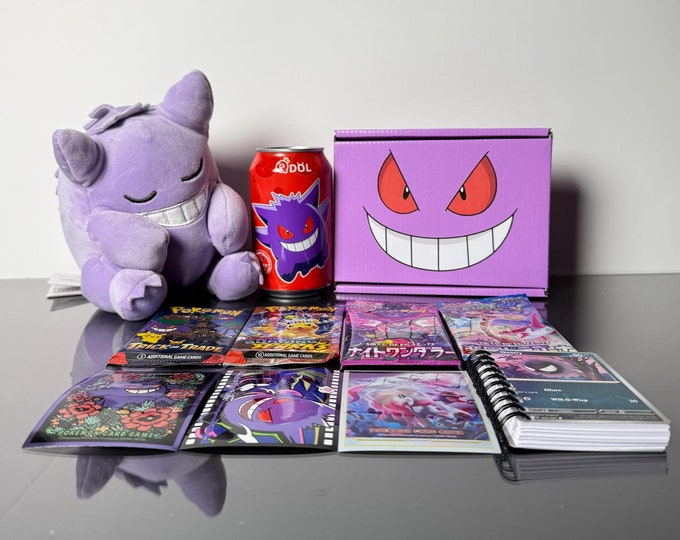 Gengar-themed Pokémon TCG Box – Includes Booster Packs, Plush, Soda ...