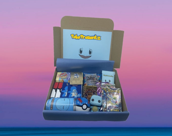 Pokemon Mystery Gift Box Squirtle Evolutions Theme - Etsy