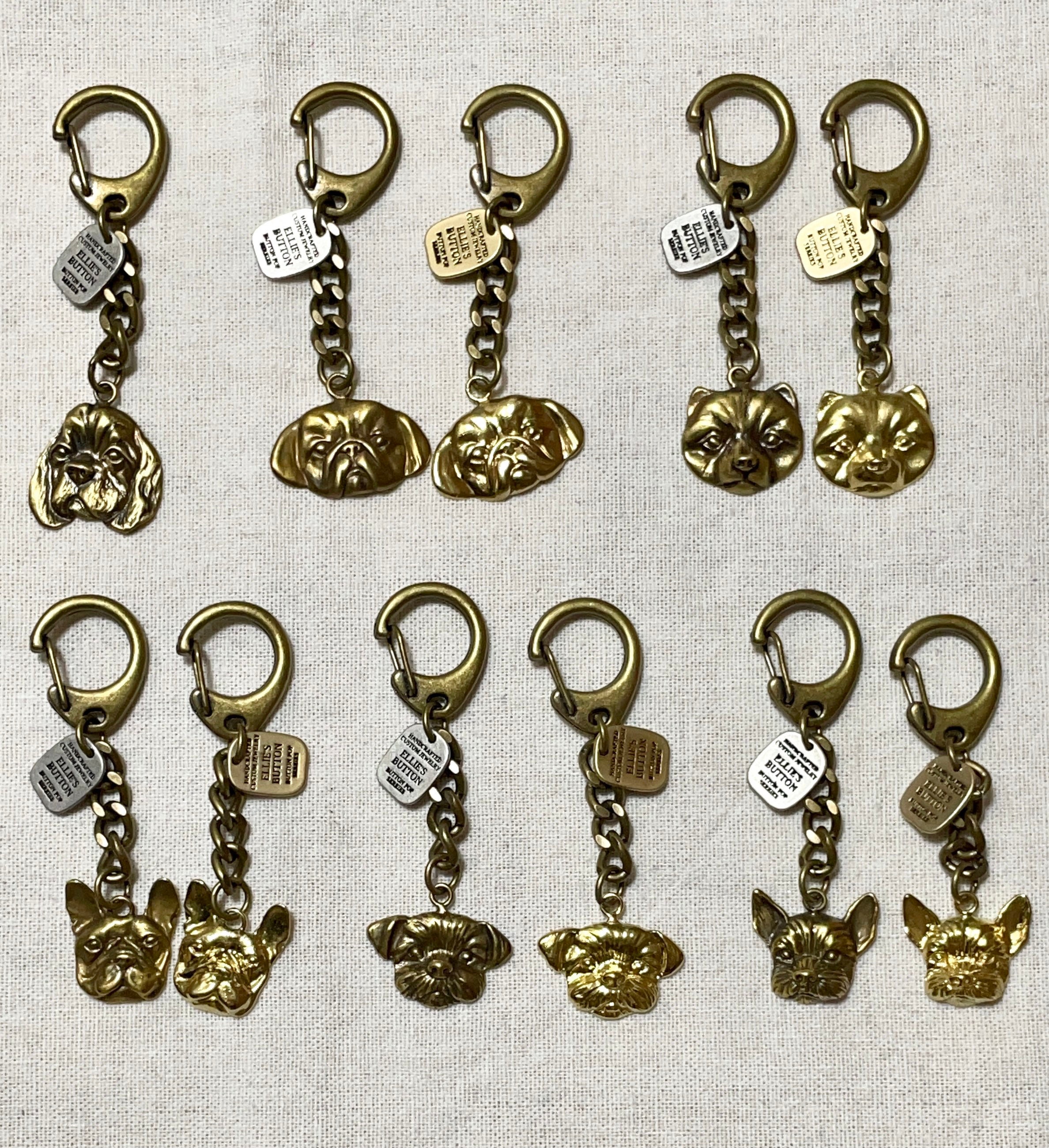 Brass Dog Key Chain/ Dog Owner Key Chain, Dog Breed Key Chain / Gift ...