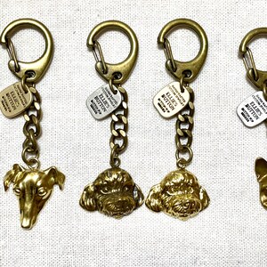 Brass Dog Key Chain/ Dog Owner Key Chain, Dog Breed Key Chain / Gift ...