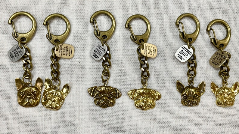 Brass Dog Key Chain/ Dog Owner Key Chain, Dog Breed Key Chain / Gift ...