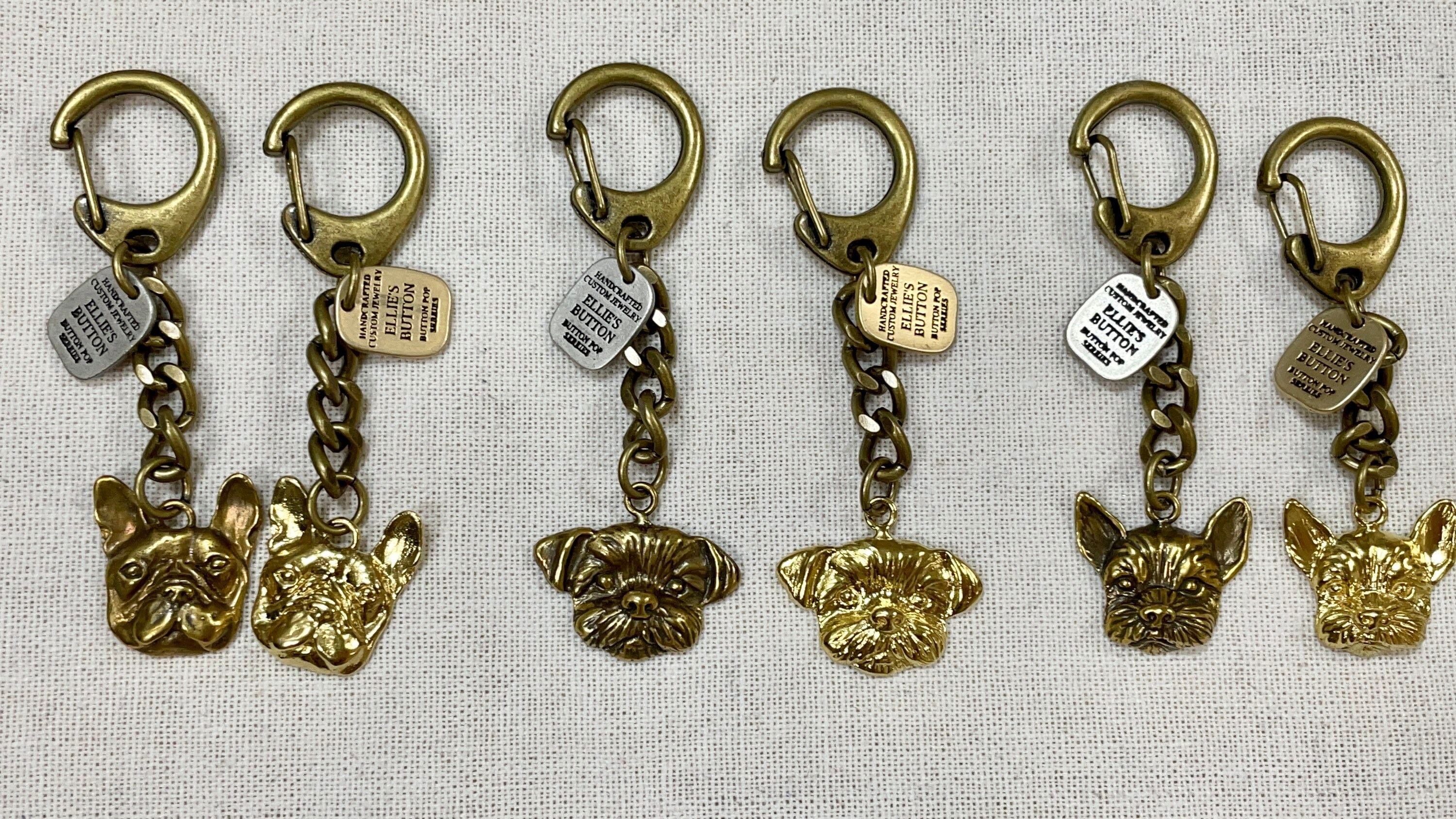 Brass Dog Key Chain/ Dog Owner Key Chain, Dog Breed Key Chain / Gift ...