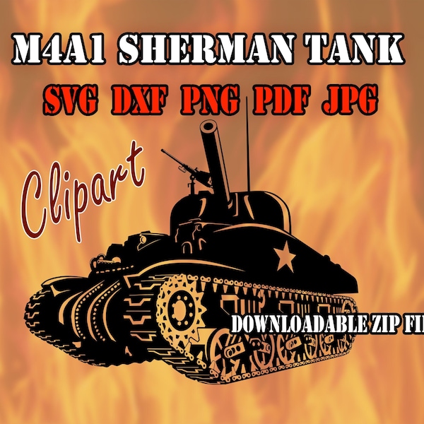 Sherman Tank Svg - Etsy