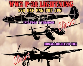 WW2 P-40 Warhawk Clipart SVG DXF PNG Pdf Jpg - Etsy