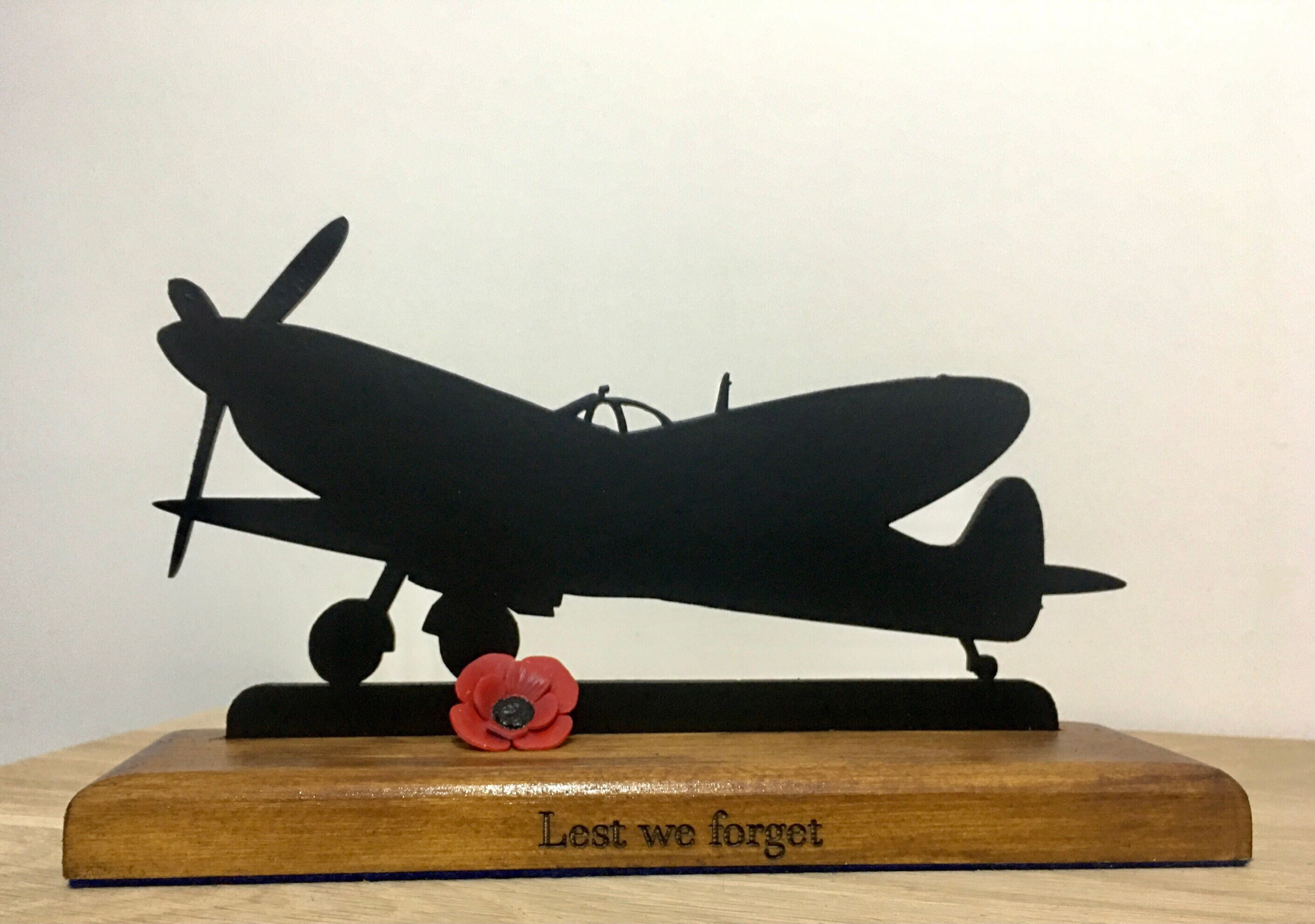 WW2 RAF Spitfire Remembrance Day Wooden Silhouette and 3D - Etsy UK