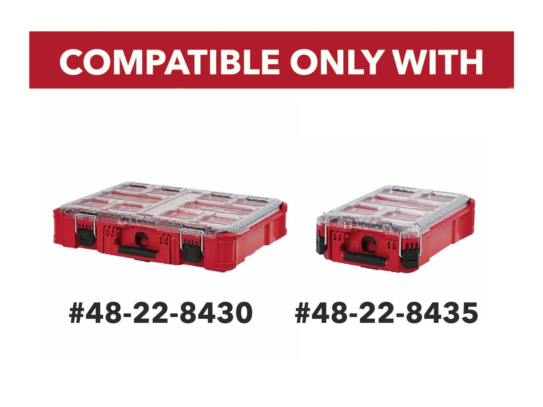 Milwaukee Packout Organizer Stacking Insert Bins- Double Bin 1/3 Height ...