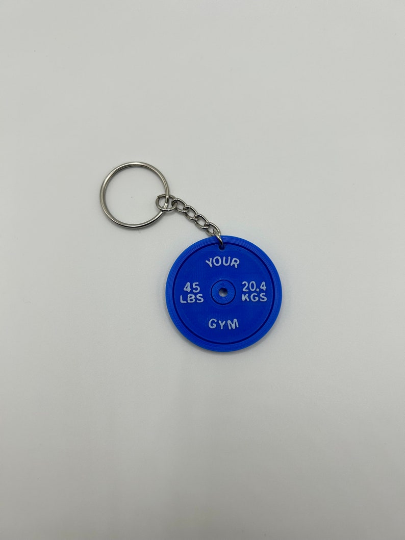 Single Sided Personalized Gym Weight Plate Keychain - Etsy