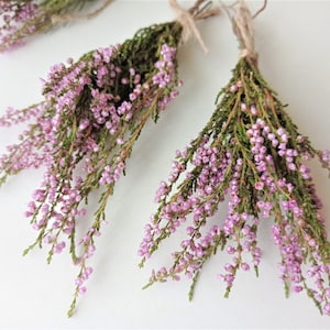 Mini Dried Heather Bouquet, Dry Purple Flowers, Wildflower Bouquet ...