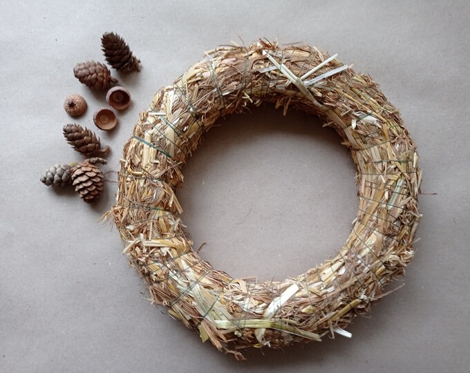 Wreath Base Natural Straw 20cm (8")/25cm (10"),wreath Supply, Decorate ...