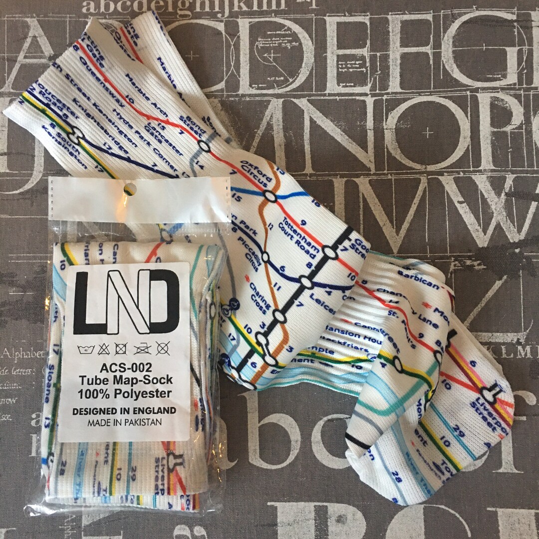 Tube Map Sock or Tube Map Pillow or Tube Map Tea Towel - Etsy
