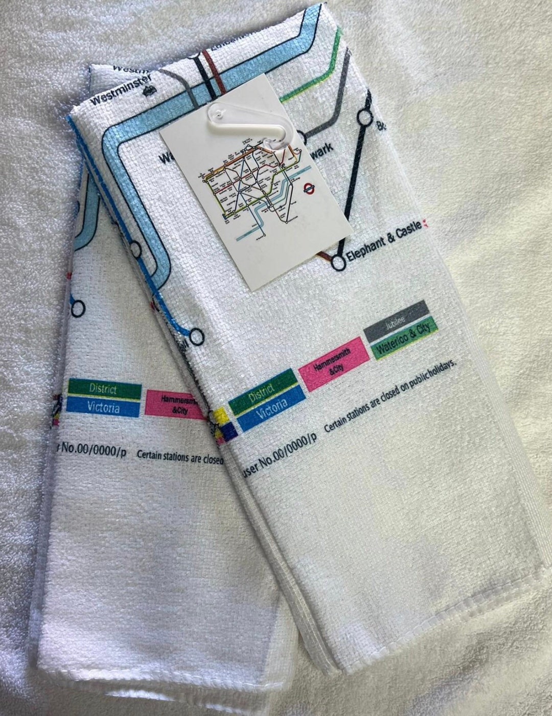 Tube Map Tea Towel / 2 Pieces - Etsy