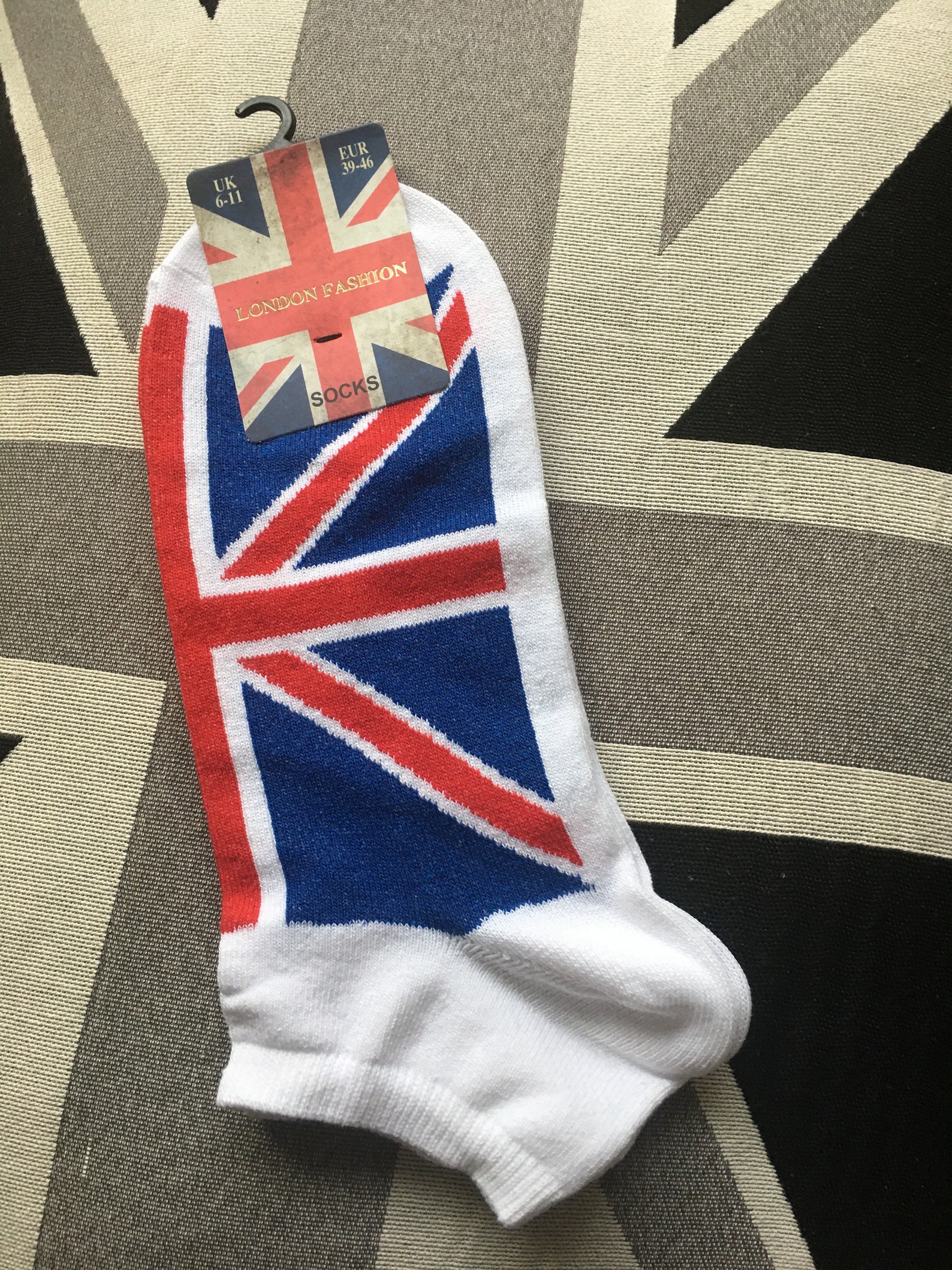 Union Jack Socks and Trainers , They Come in 3 Colour Ways WHITE, BLUE ...