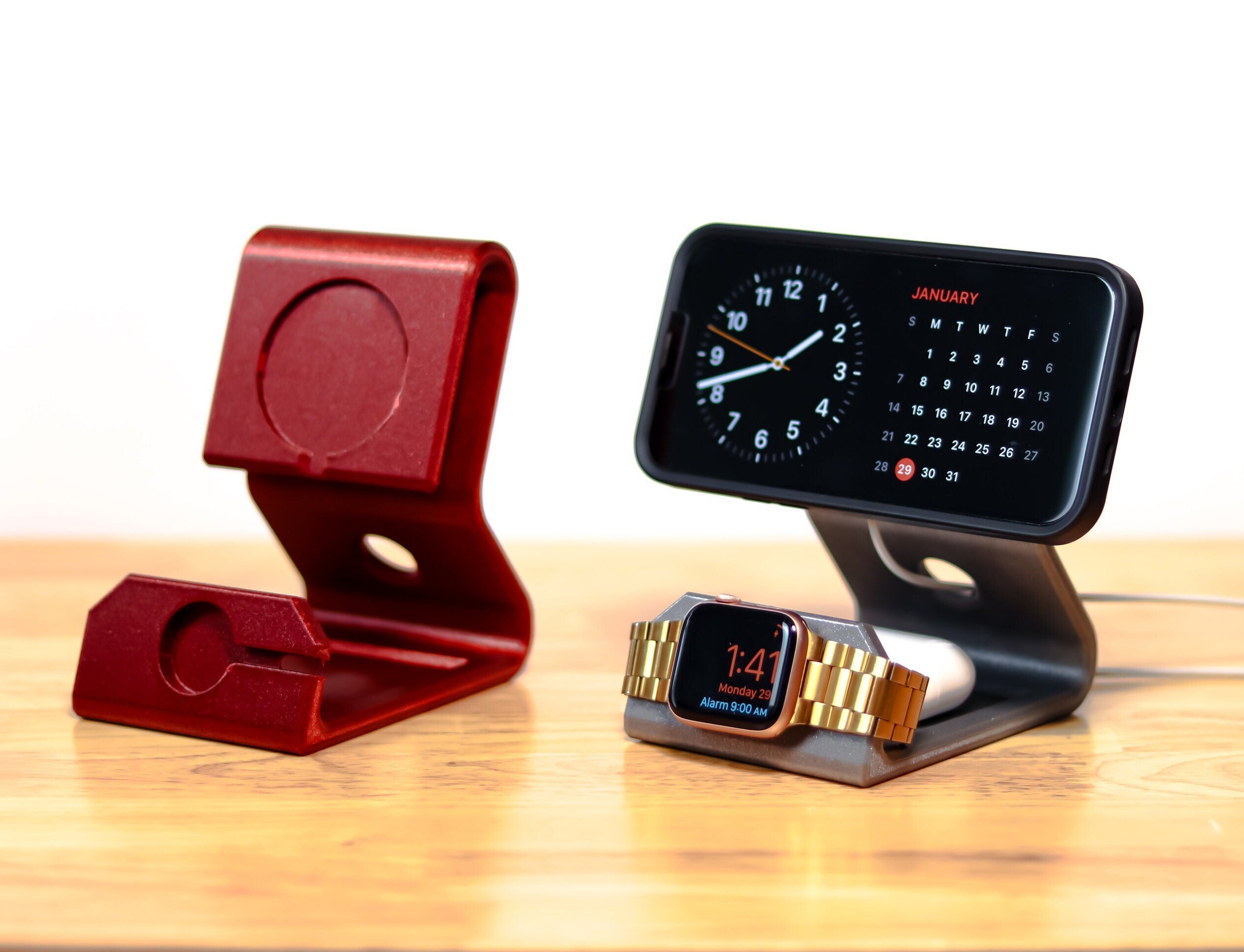 Modern iPhone Magsafe and Apple Watch Holder, Minimalist Modern ...