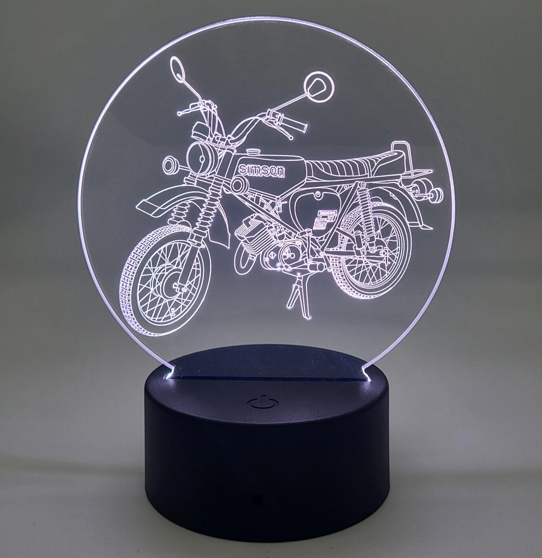Simson S51 Enduro or Comfort LED Lamp With Remote Control Color Change ...