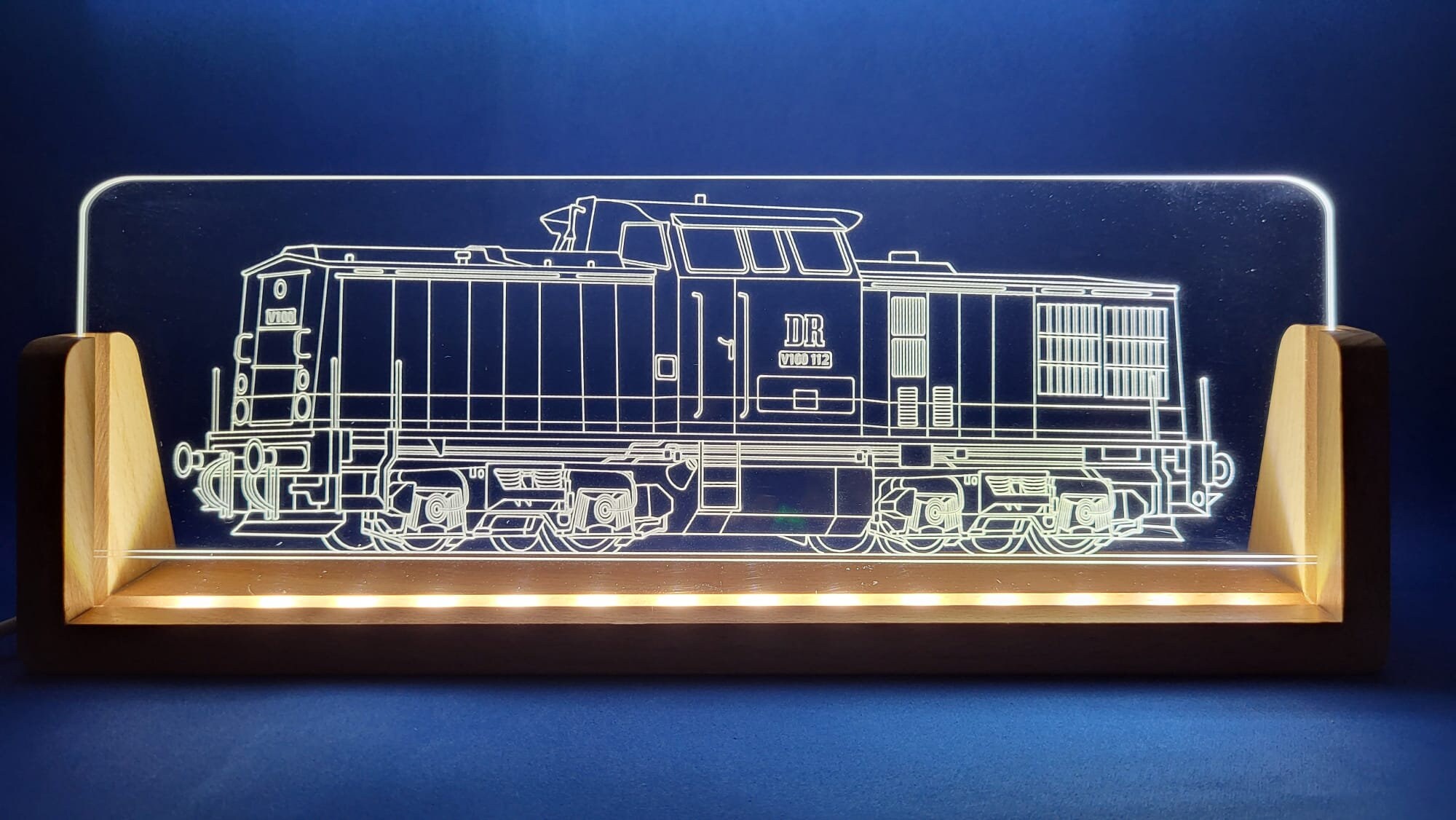 Deutsche Reichsbahn V 100 With LED Light on Wooden Base - Etsy