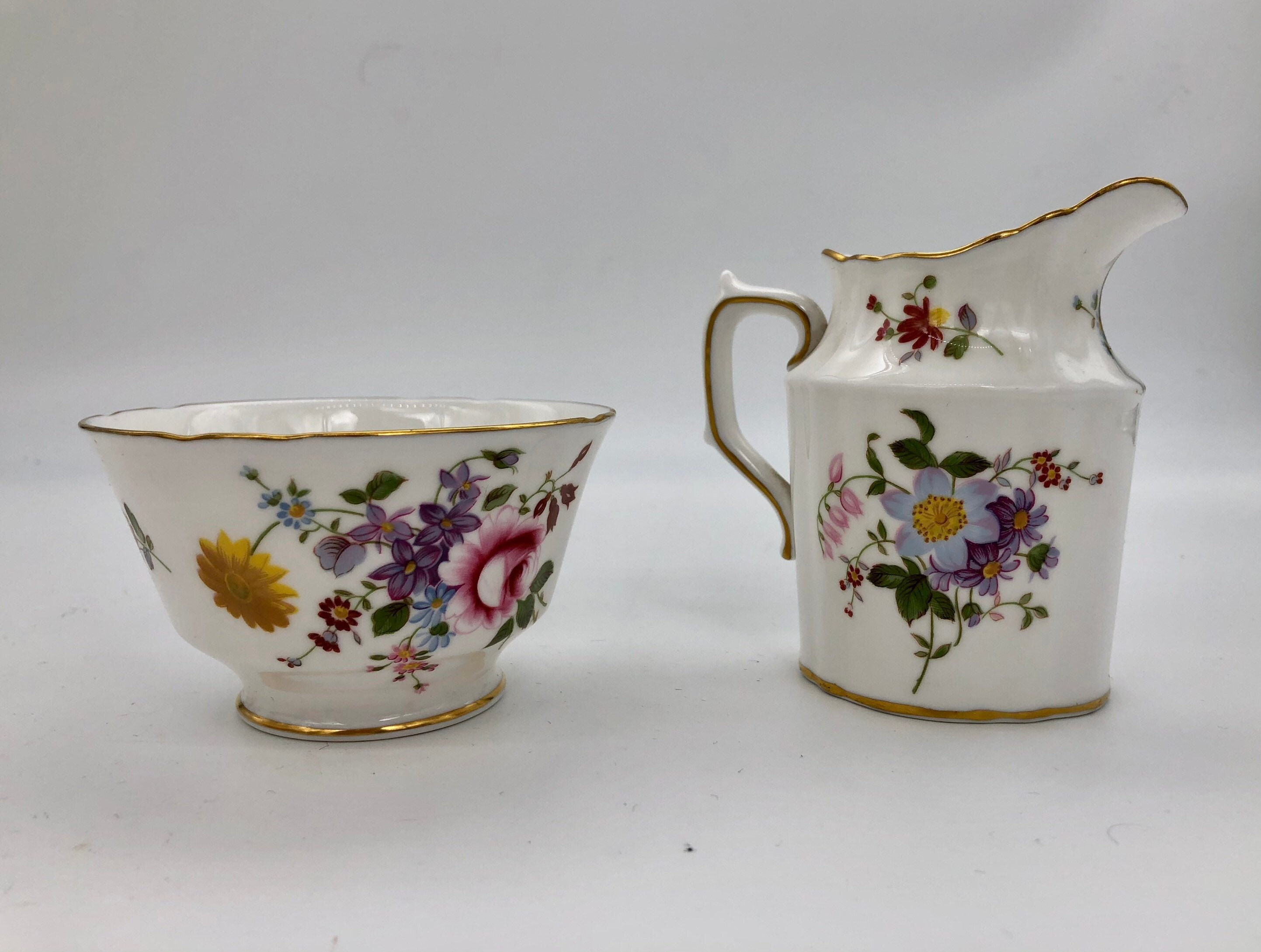 Royal Crown Derby fine bone china creamer and sugar bowl | Etsy