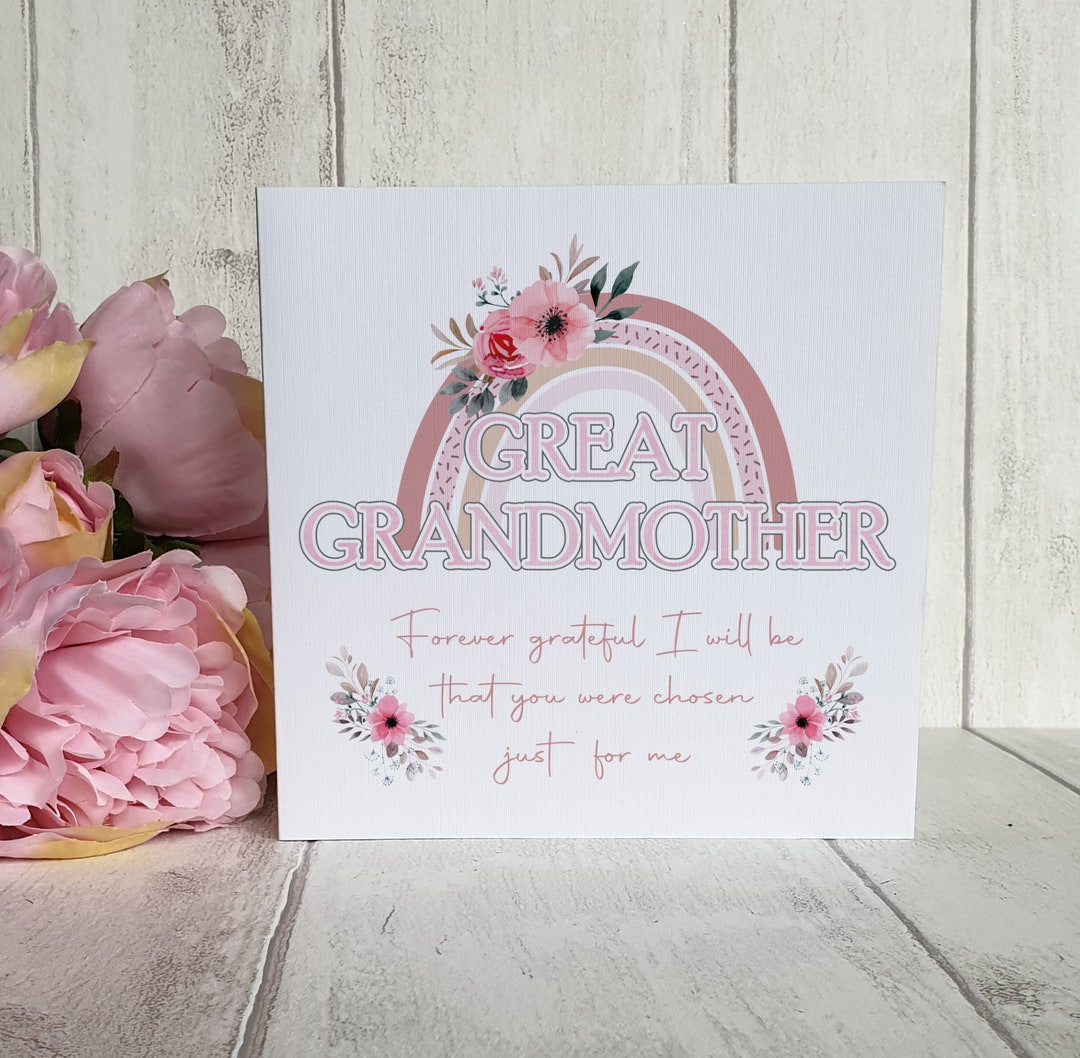 Great Grandmother Mothers Day Card, Great Grandmother Birthday Card ...