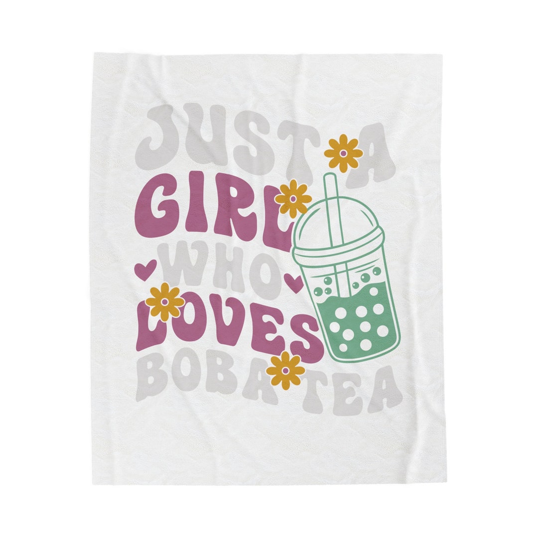 Boba Tea Plush Blanket Milk Tea Blanket Gift for Boba Lover - Etsy