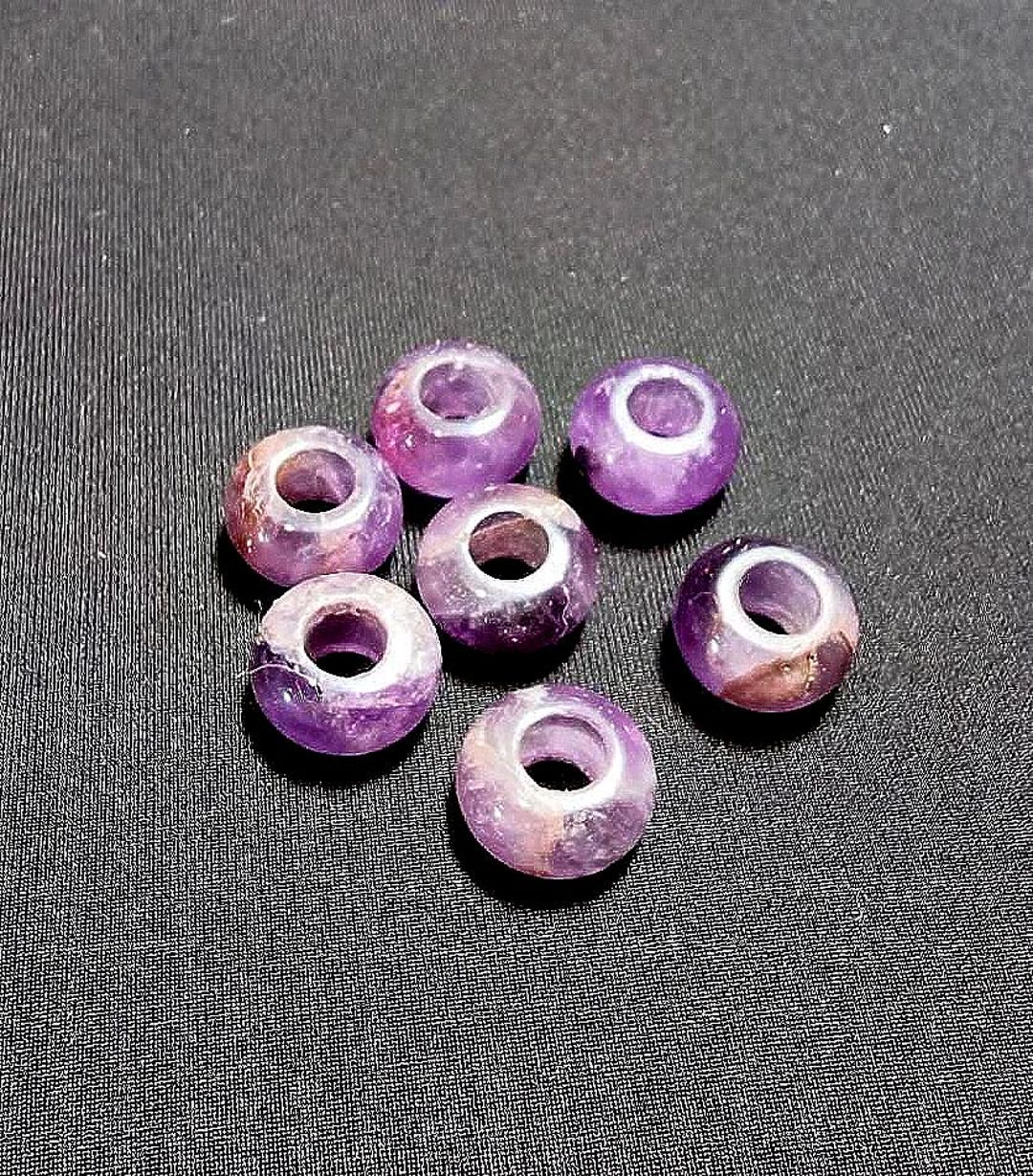 Amethyst Bead Pandora Style Semi Precious Healing Stones - Etsy