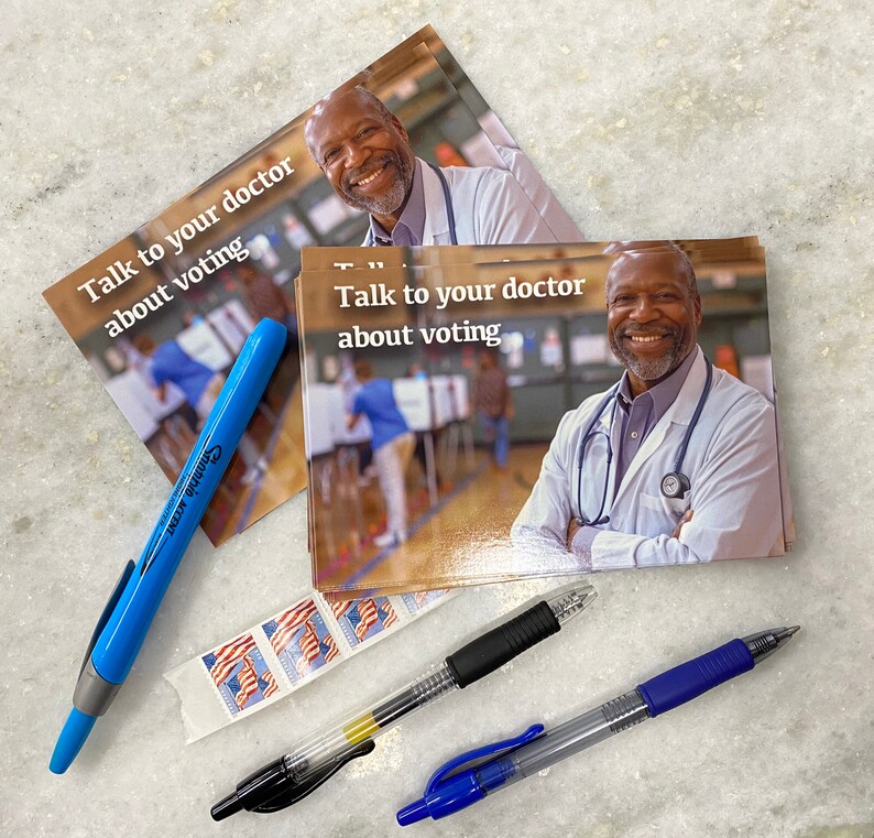 Voter Postcards - "talk to Your Doctor About Voting" (packs of 50 & 100 ...