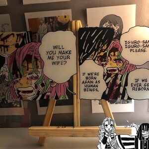 Custom Personalized Anime Manga Glass Paintings / Art - Etsy