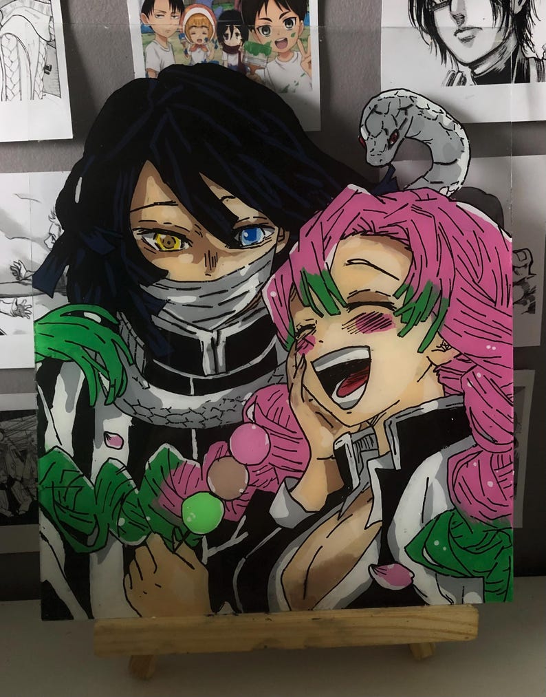 Custom Personalized Anime Manga Glass Paintings / Art - Etsy