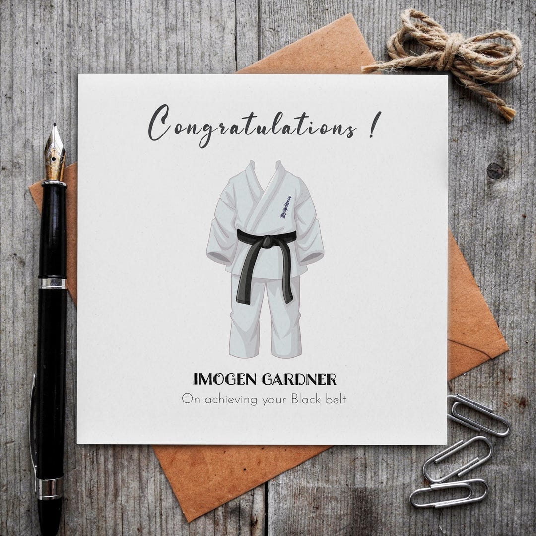 Martial Art Congratulations Card, Karate, Taekwondo, Judo Gift - Etsy