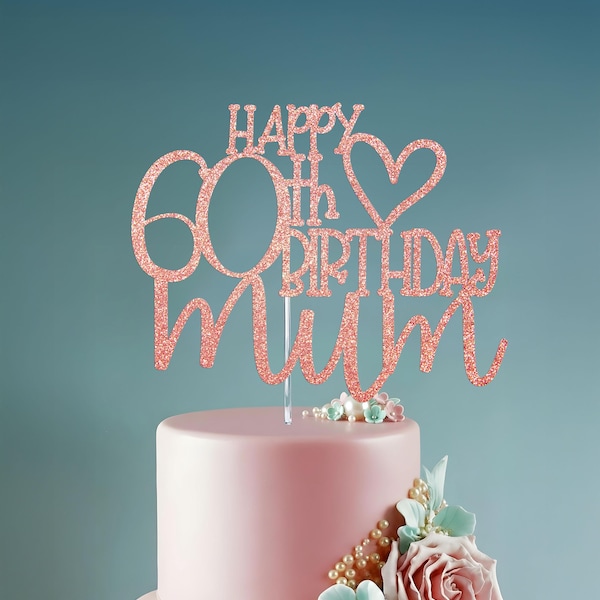 60th Woman Cake Topper - Etsy UK