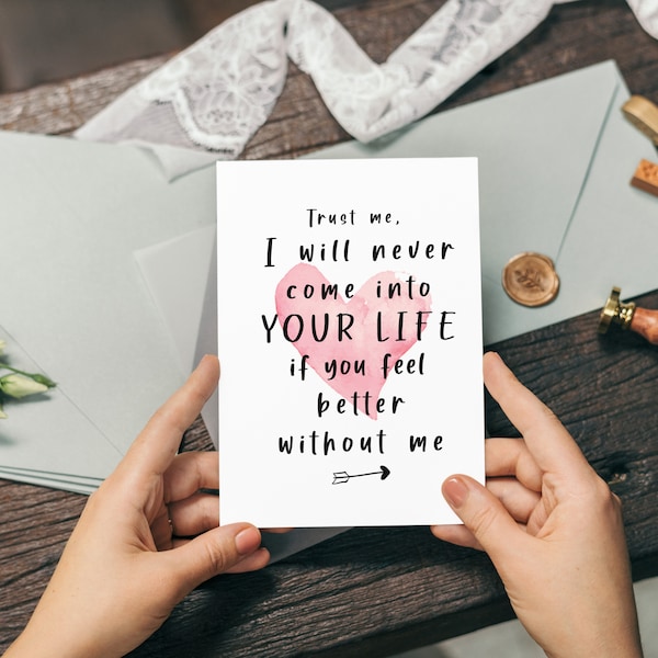 Break up Card - Etsy