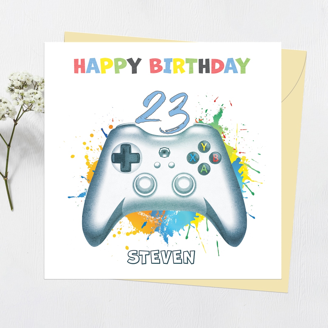 Xbox Controller Gaming Birthday Card for Son, Nephew, Grandson, Friend ...