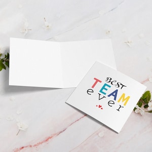 Best Team Ever Thank You Card, Appreciation Card for Employees ...