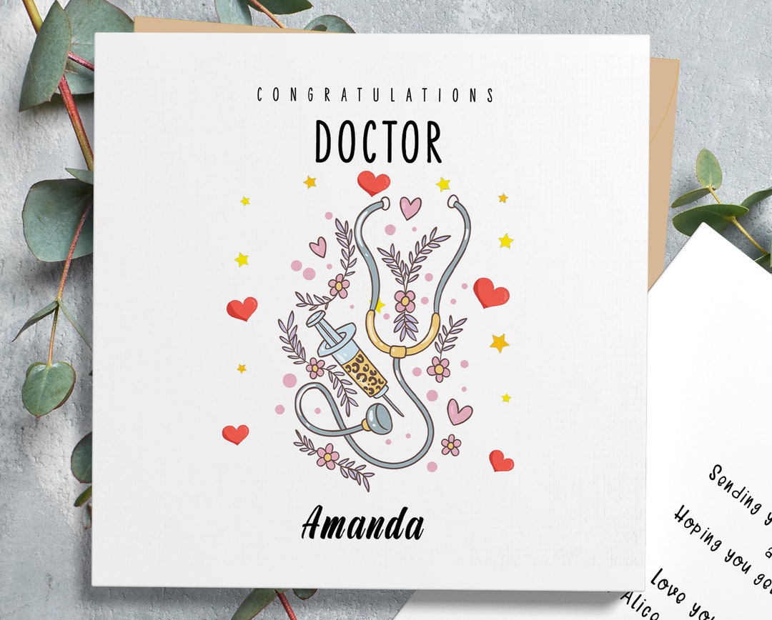 Doctor Graduation Card, PHD New Doctor Congratulations Card, PHD Doctor ...