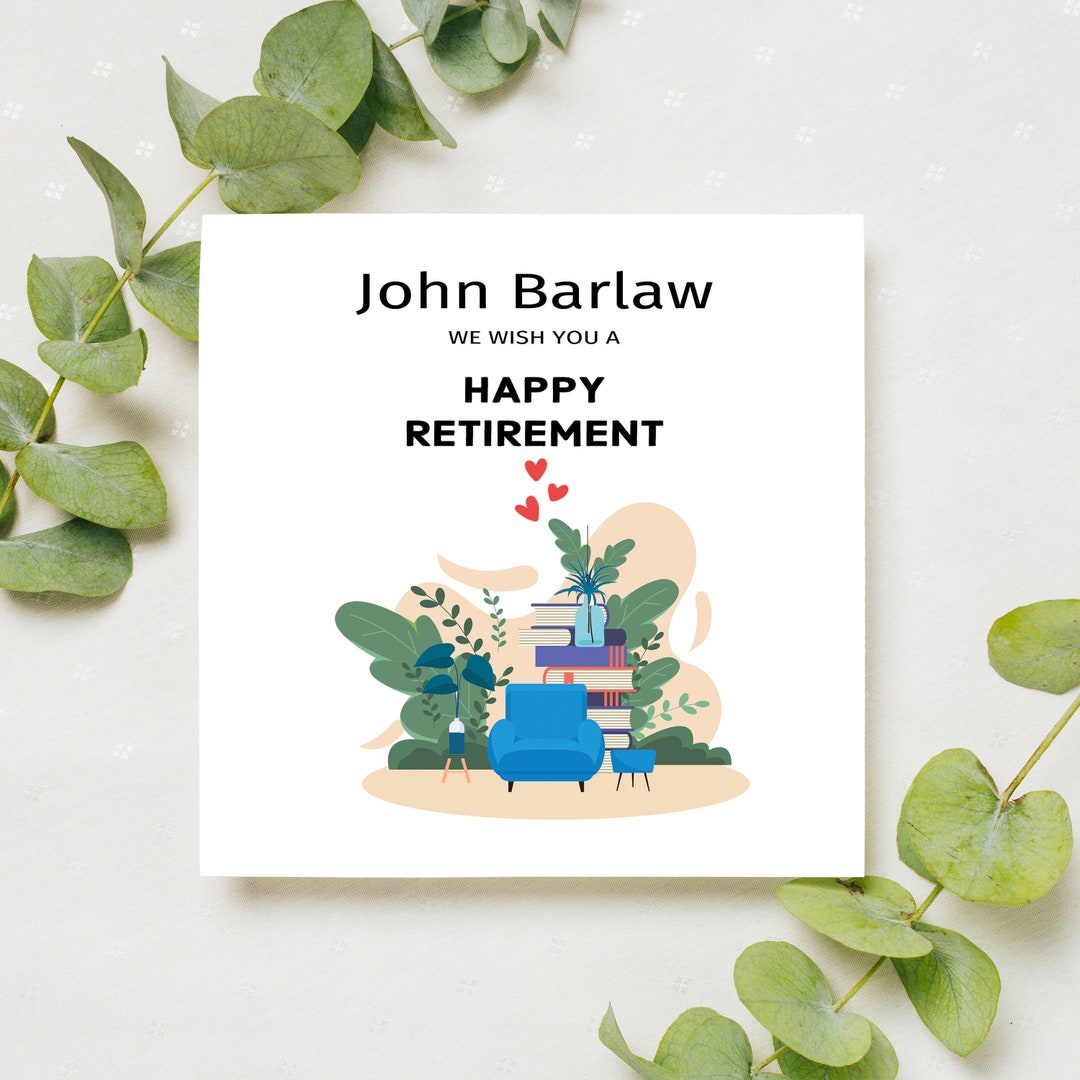 Personalised Retirement Card for Friend and Work Colleague - Retirement ...