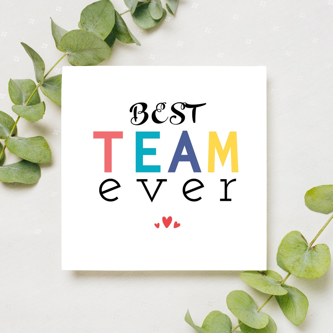 Best Team Ever Thank You Card, Appreciation Card for Employees, Appreciation Team Work Card - Etsy