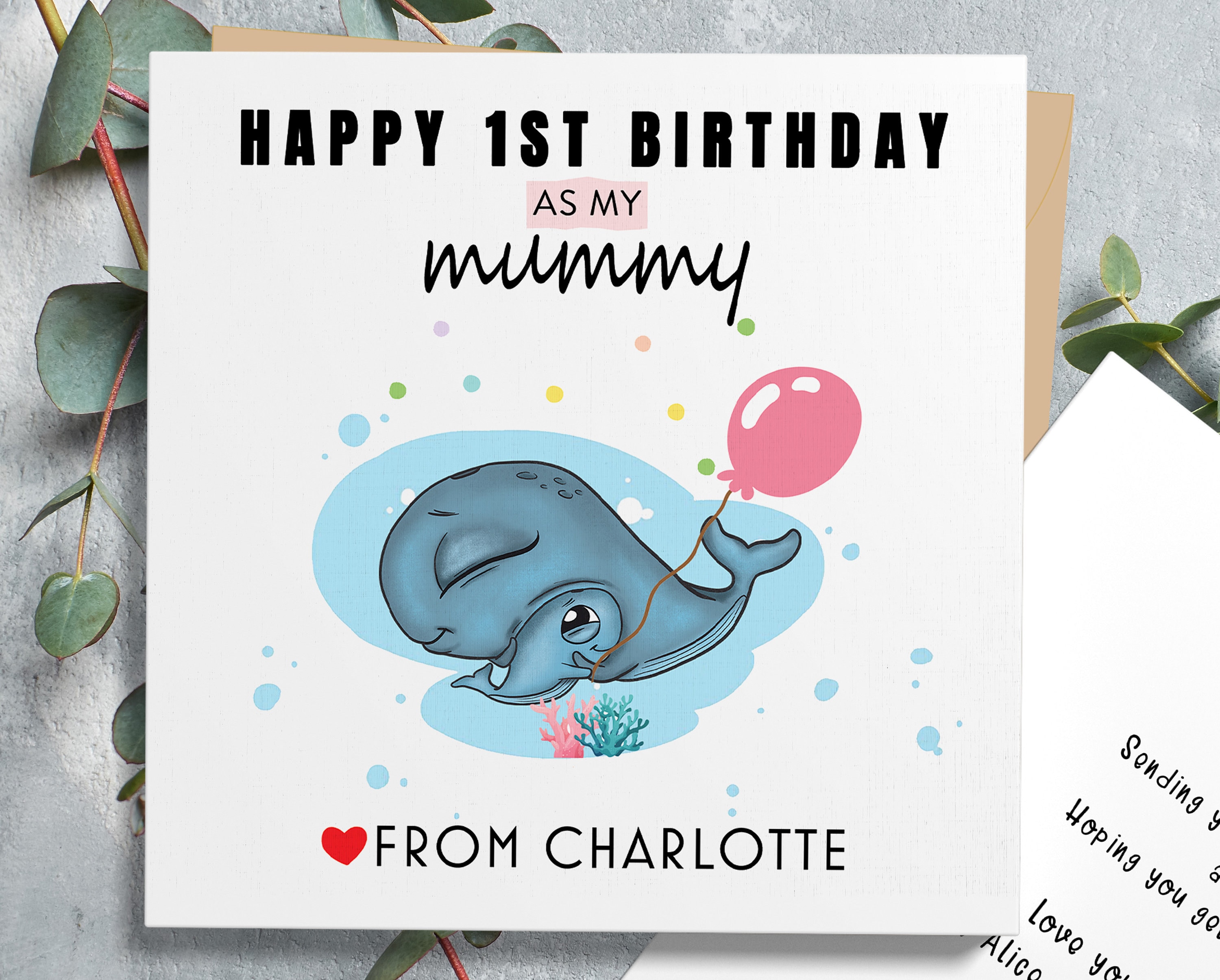 1st Birthday as My Mummy Birthday Card First Birthday as My Mum 1st Birthday Mom Daughter First Birthday to Mummy Etsy