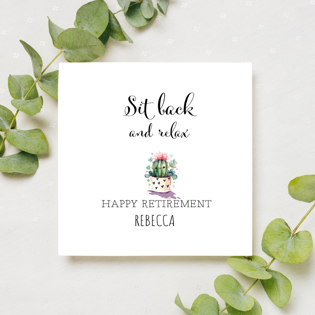 Personalised Retirement Card for Friend, Retirement Card for Women ...