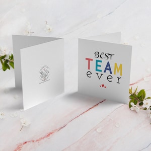 Best Team Ever Thank You Card, Appreciation Card for Employees ...