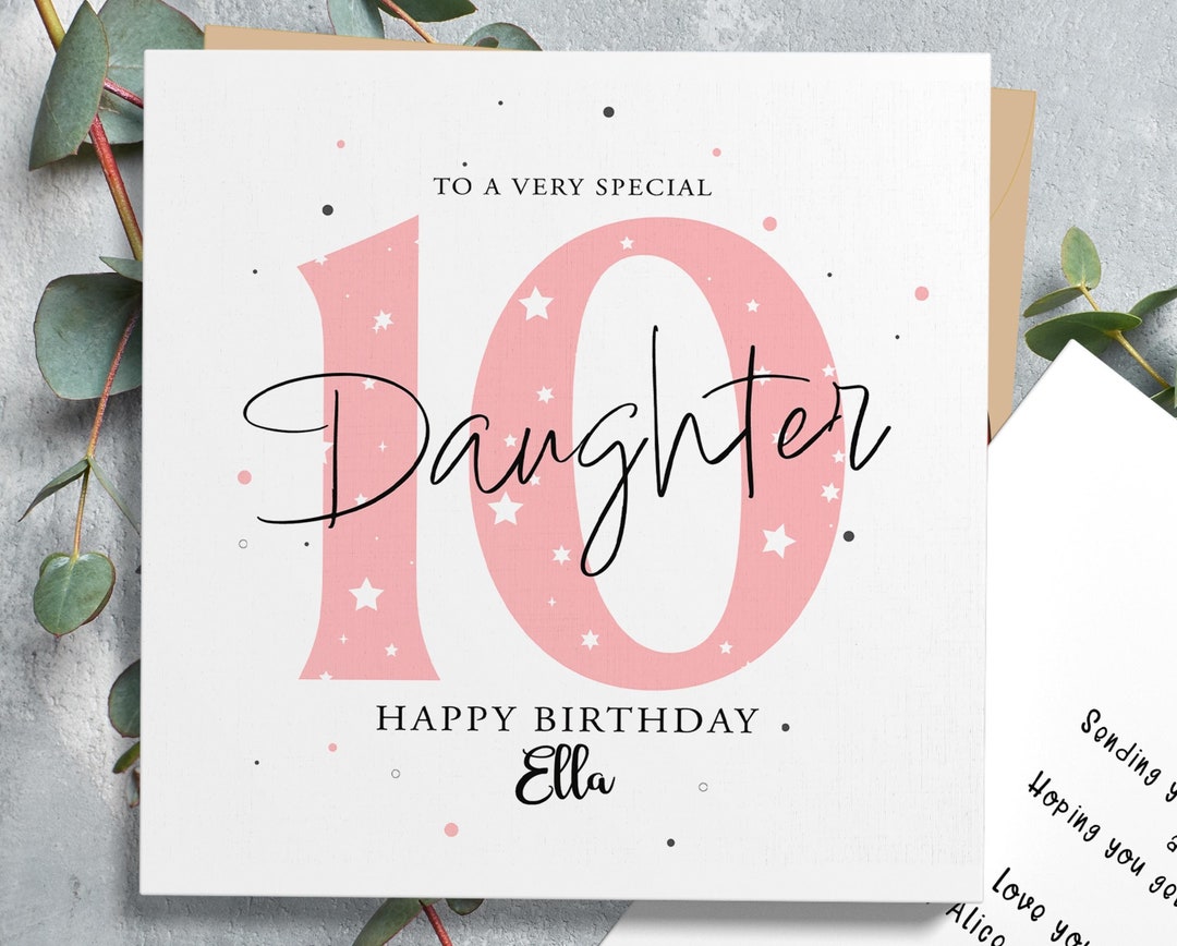 Daughter Birthday Card, Personalised Card, Birthday Card for Daughter ...