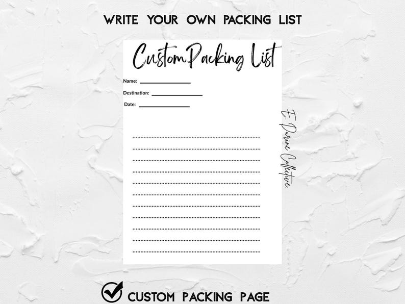 Minimalist Travel Packing List Checklist (PDF Download) - Etsy