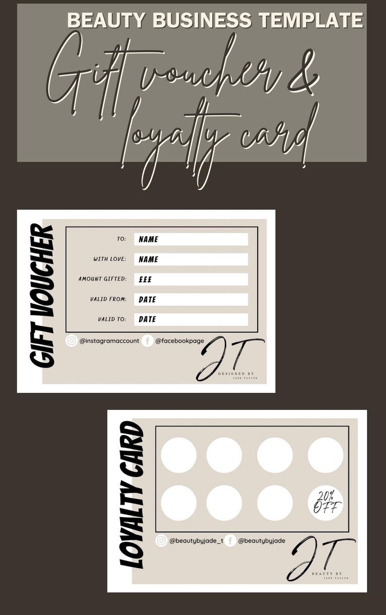 Gift Voucher and Loyalty Card - Etsy