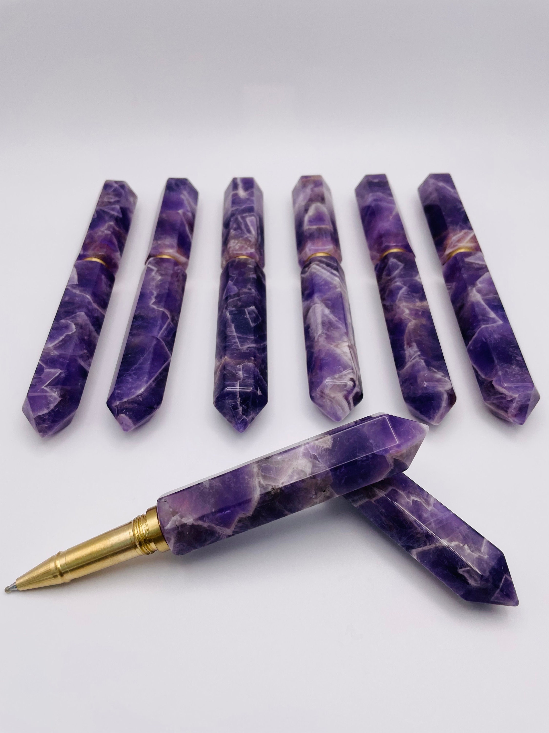 Manifestation Crystal Pens Amethyst Pen Natural Crystal Pens Miracle ...