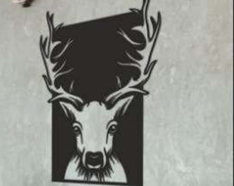 3d Deer Head Dxf | Etsy