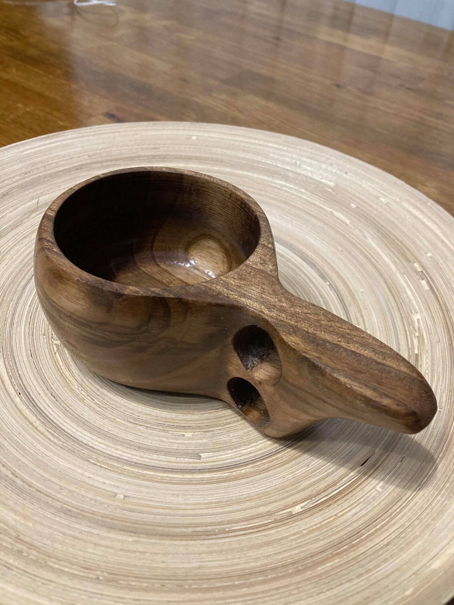 Kuksa Guksi wooden mug hand carved cup with Bear 200ml | Etsy