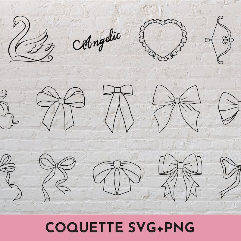 Coquette Bow Svg - Etsy