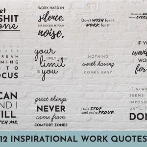 Inspirational Work Quote SVG + PNG Bundle // SVG Cut File for Cricut ...