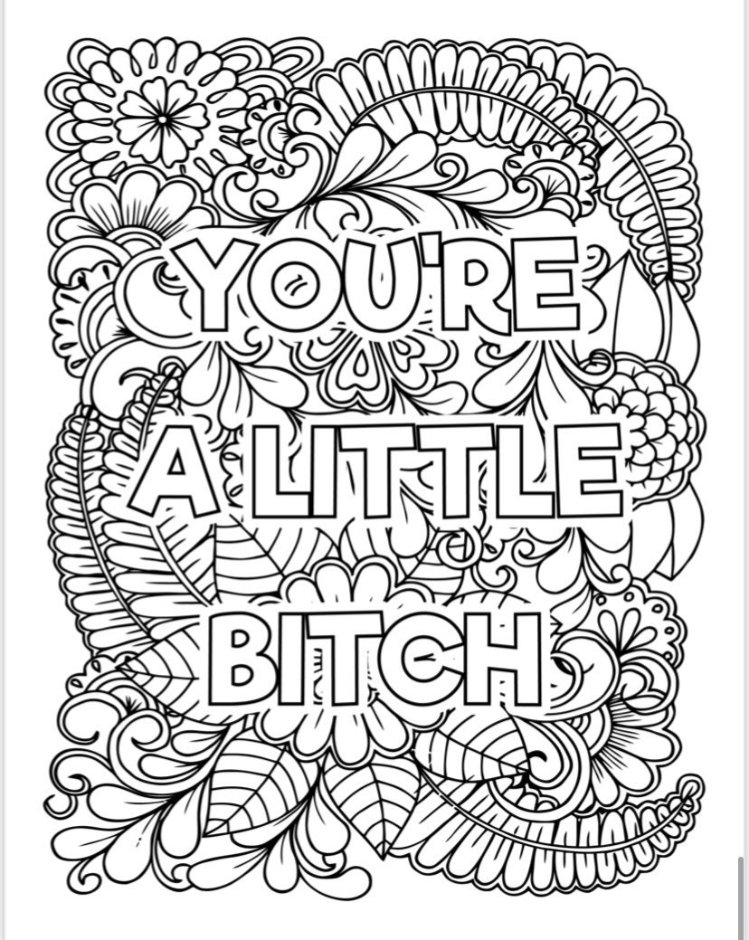 Adult Swearing Colouring Book Etsy